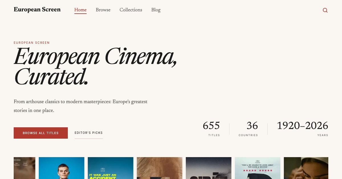 European Screen — A Curated Guide to European Cinema
